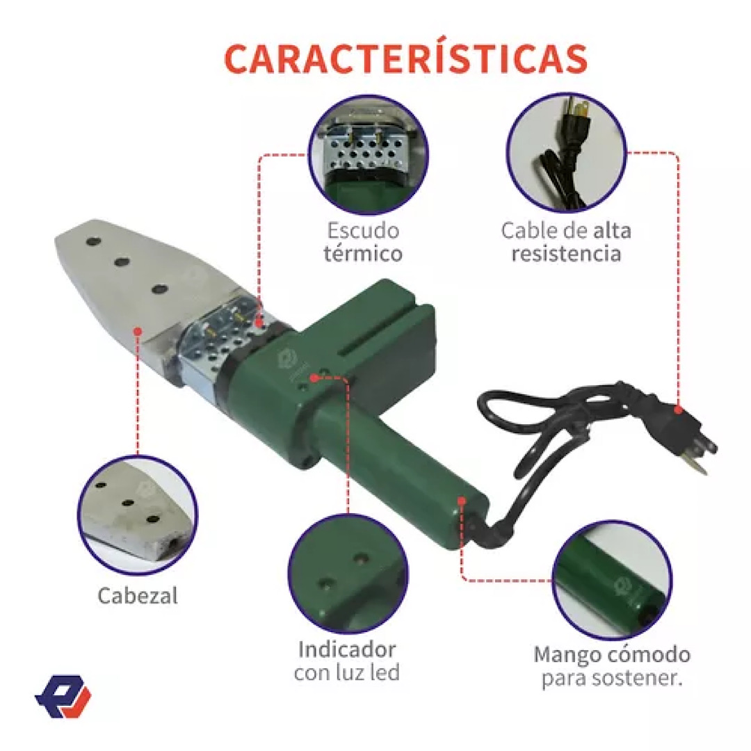 Kit De Termofusor Con 6 Dados Tijeras Estuche Metalico 110v