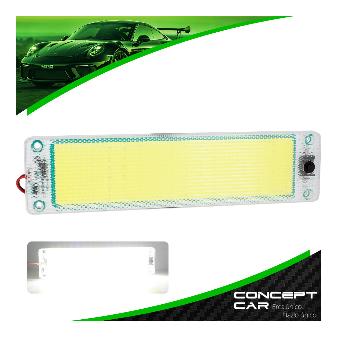 Lampara Luz 96 Led Cob Interior Domo Auto Camioneta 12-24v