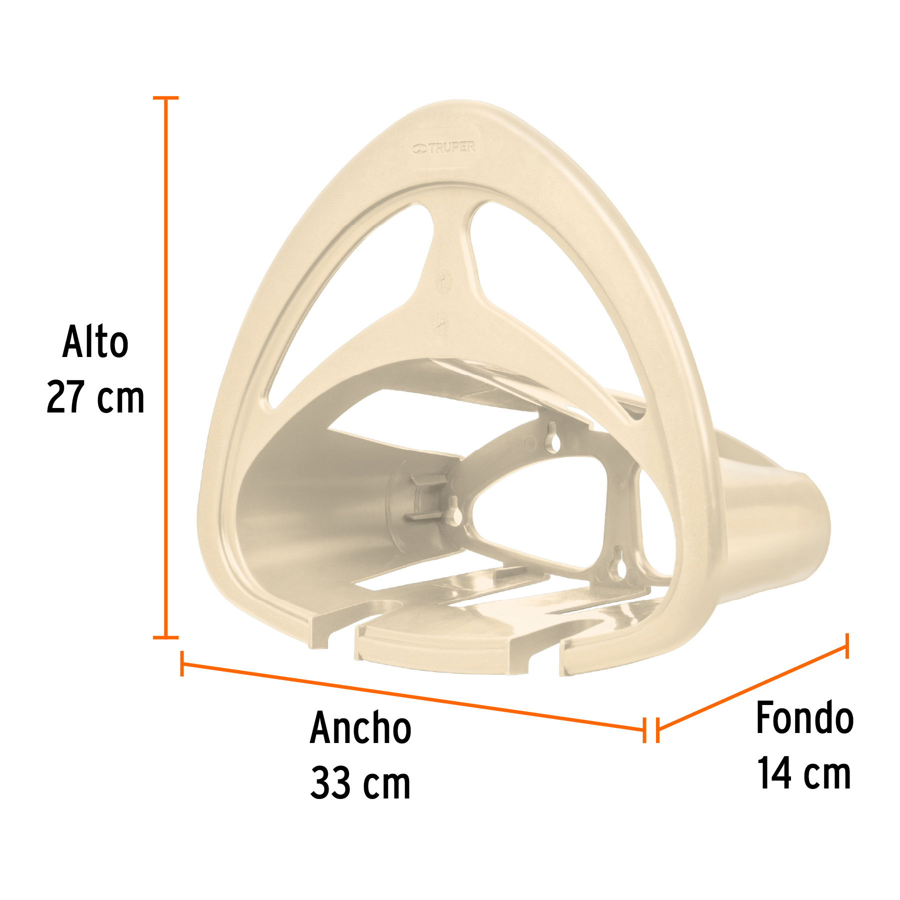 PORTA MANGUERA DE PLÁSTICO BEIGE, TRUPER 10639