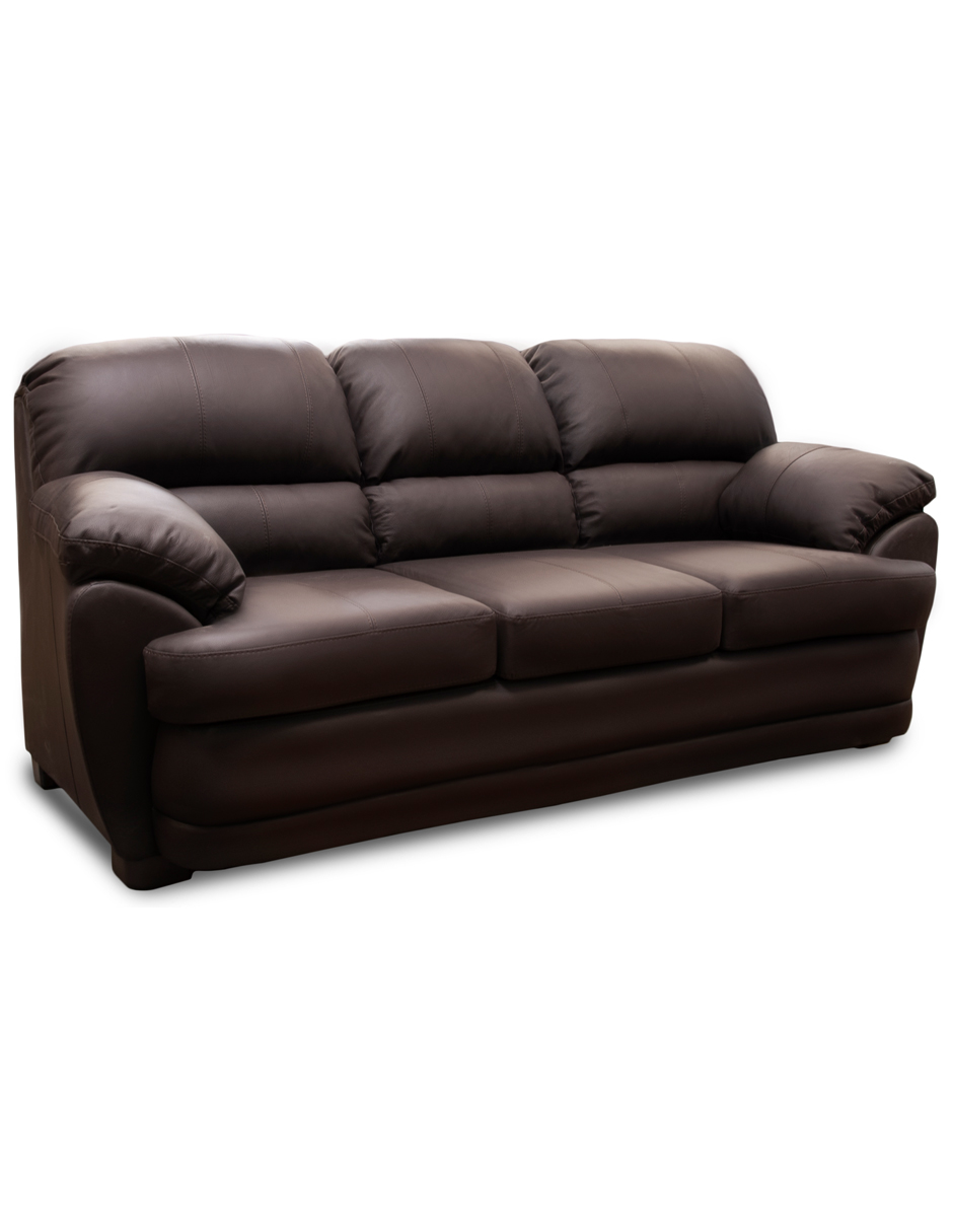 Sala de Piel Genuina Sofa Y Love Seat Florencia Color Chocolate ...