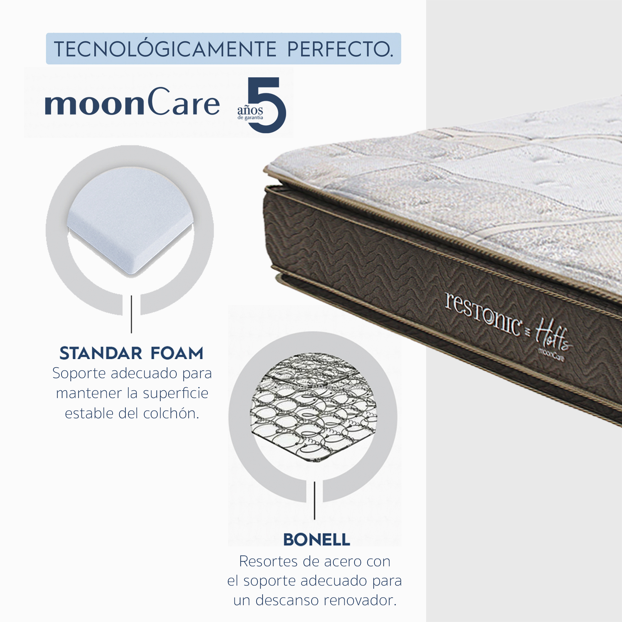 Colchón Restonic Tamaño King Size Modelo Hoffs