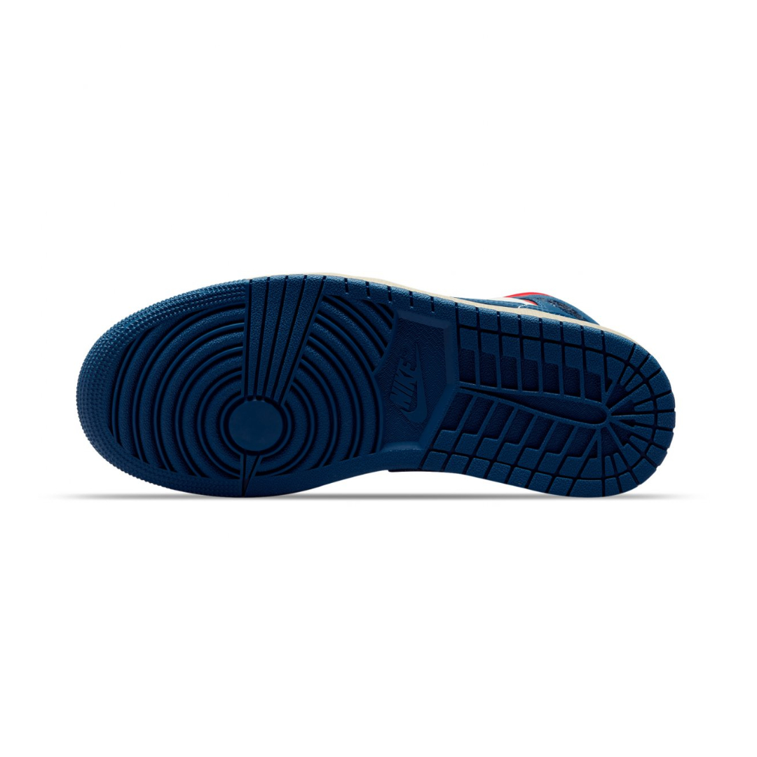 Tenis Air Jordan 1 Mid French Blue Gym Red BQ6472-146