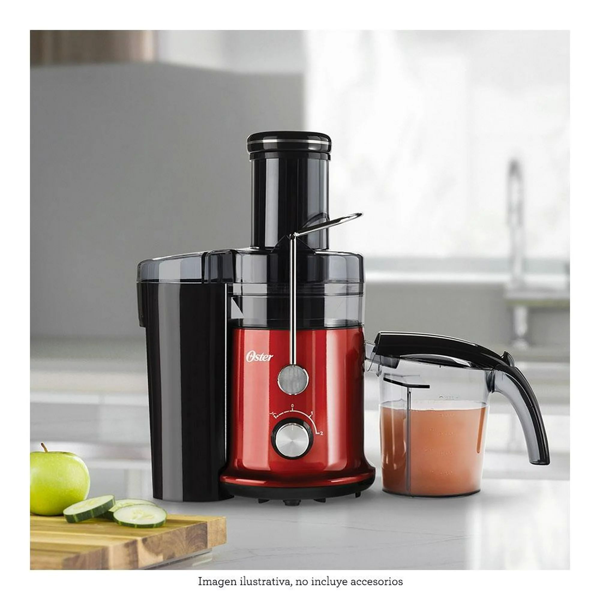 Extractor de Jugos Oster con Boca Ancha Rojo