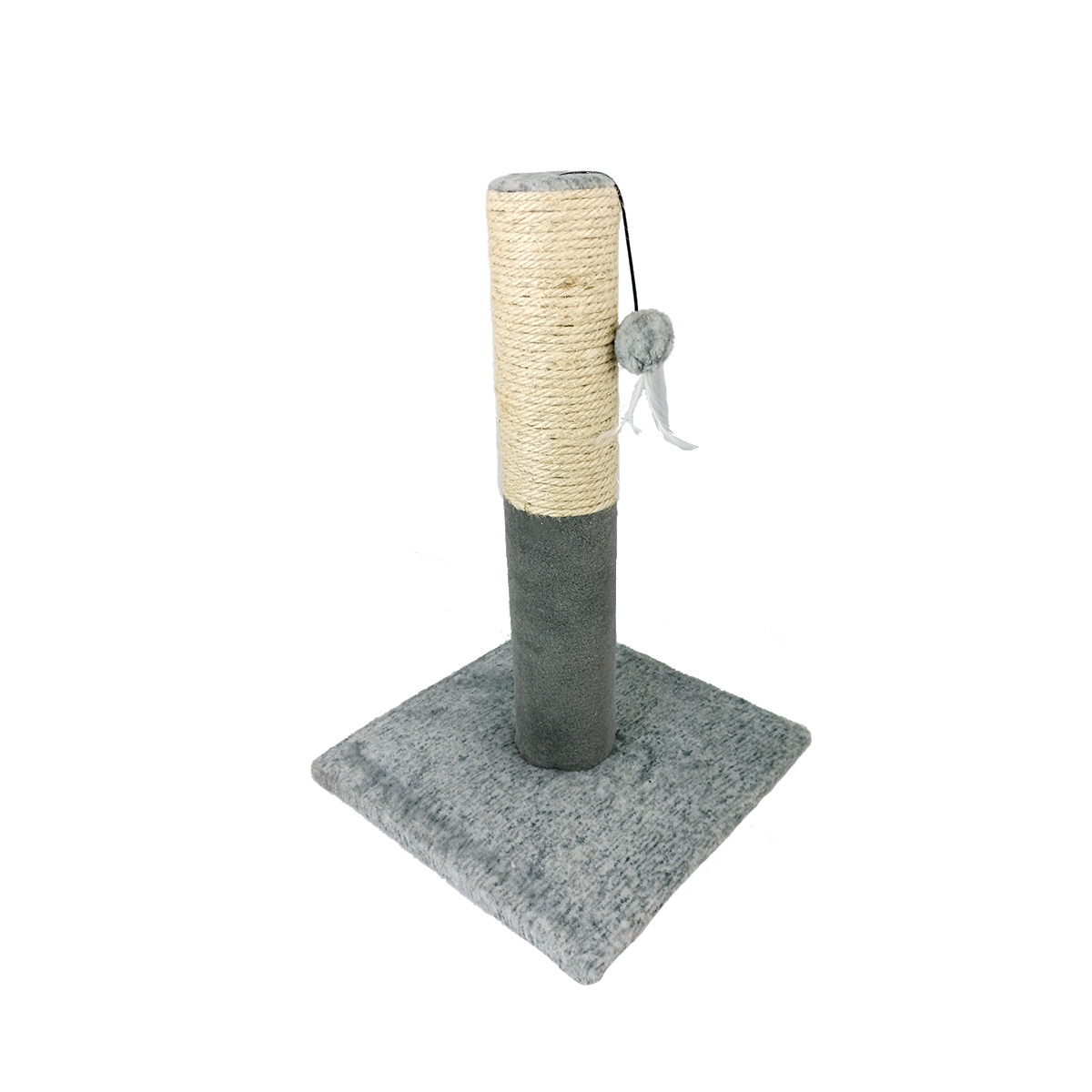 Poste Rascador Premium Gris Para Gato 50 Cm | Tela y Lazo Rascable Máx ...