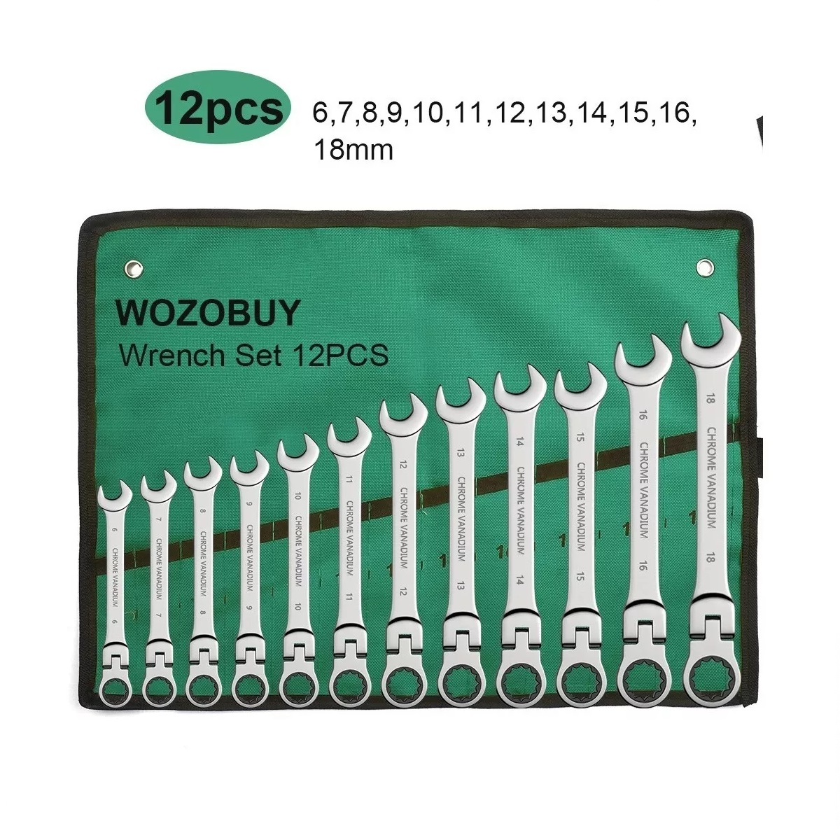 Juego De 12 Llaves Combinadas Españolas En Pulgadas En Rack