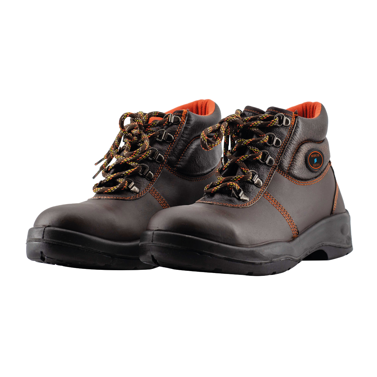 MODUSS SHOES bota de seguridad BORCEGUI MODELO 042 COLOR CAFÉ SUELA NEGRA