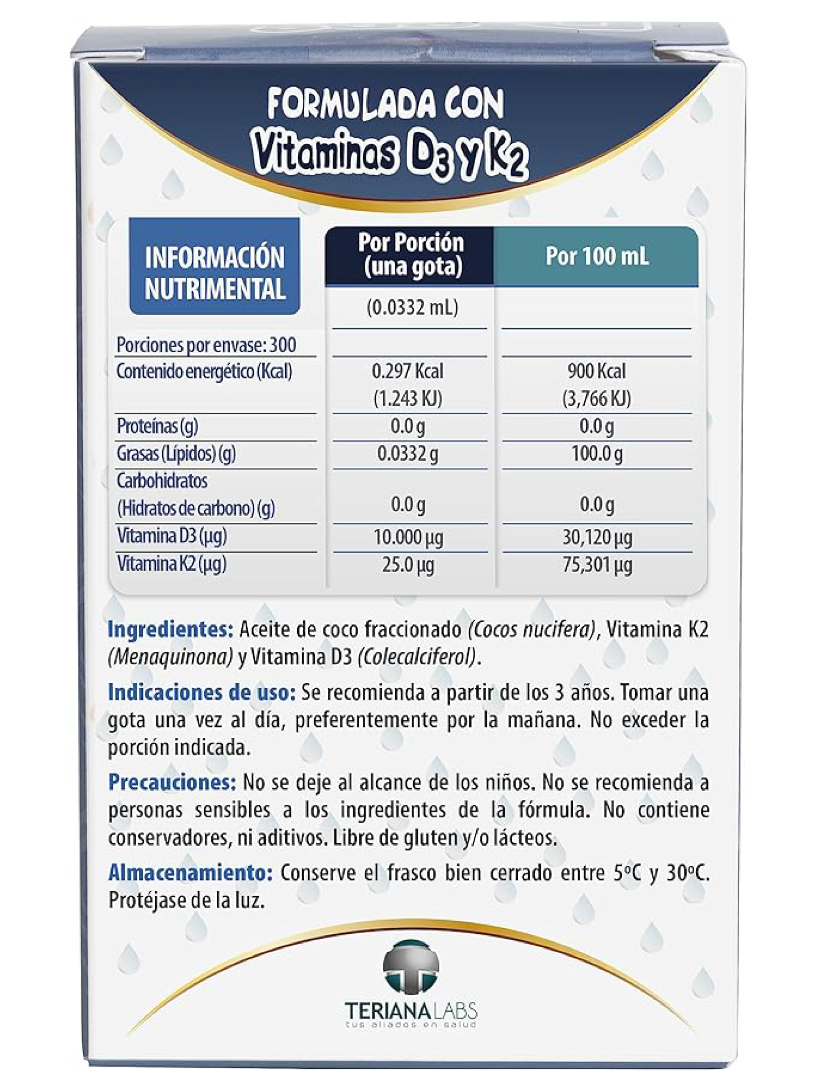 Vitamina ONEDROP D3+K2 frasco con 10 mL