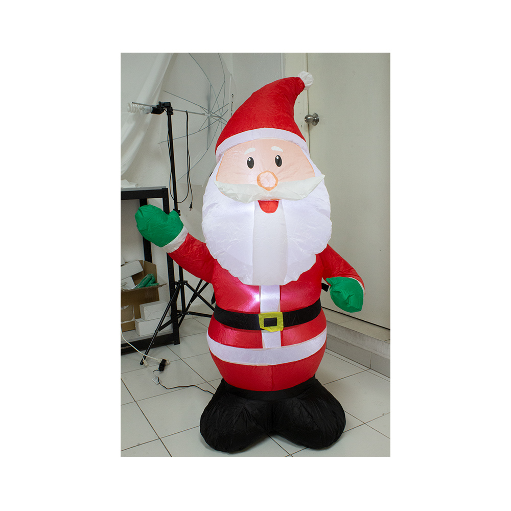 Santa Claus Inflable de 120 CM, Inflable con LED Integrados para Navidad