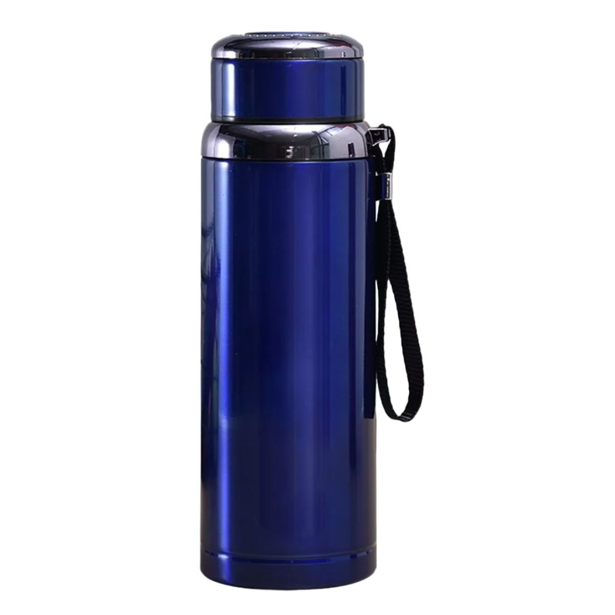 Termo De Acero Inoxidable Portátil 1000 ml plateado