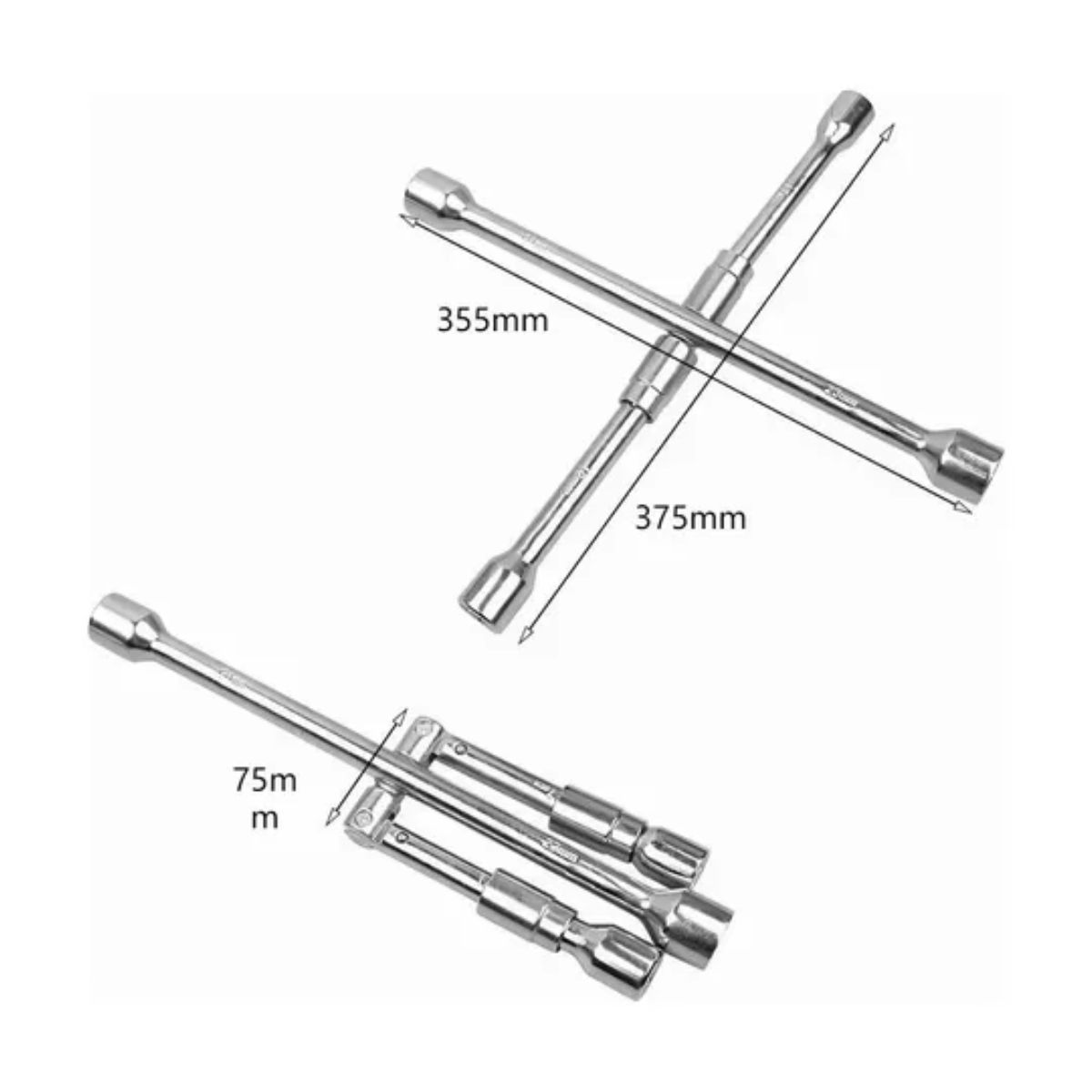 Llave De Cruz Plegable Para Desmontar Llantas 17/19/21/23mm