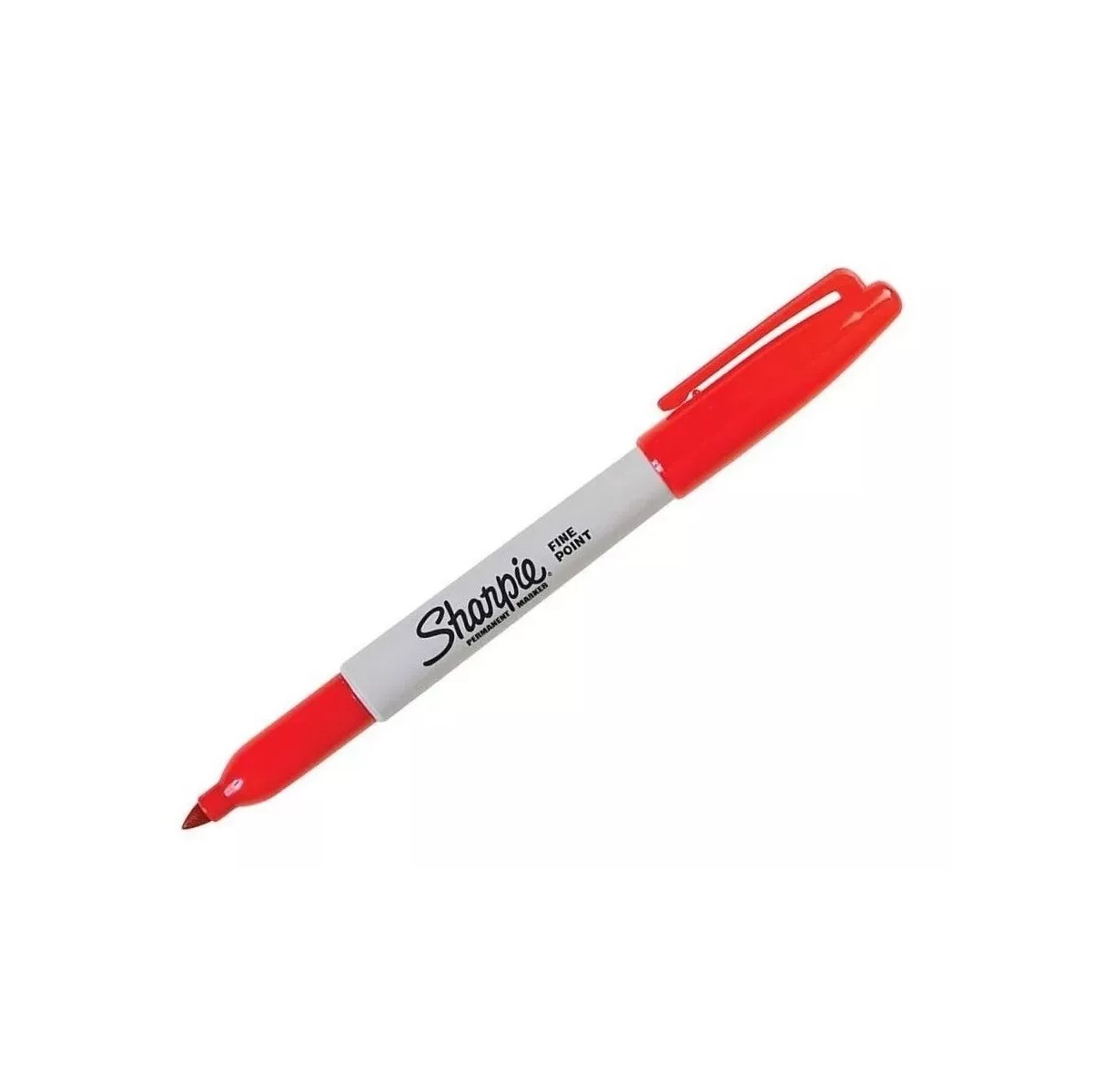 Caja Marcadores Sharpie 12 Piezas Color Rojo Permanente Punto Fino