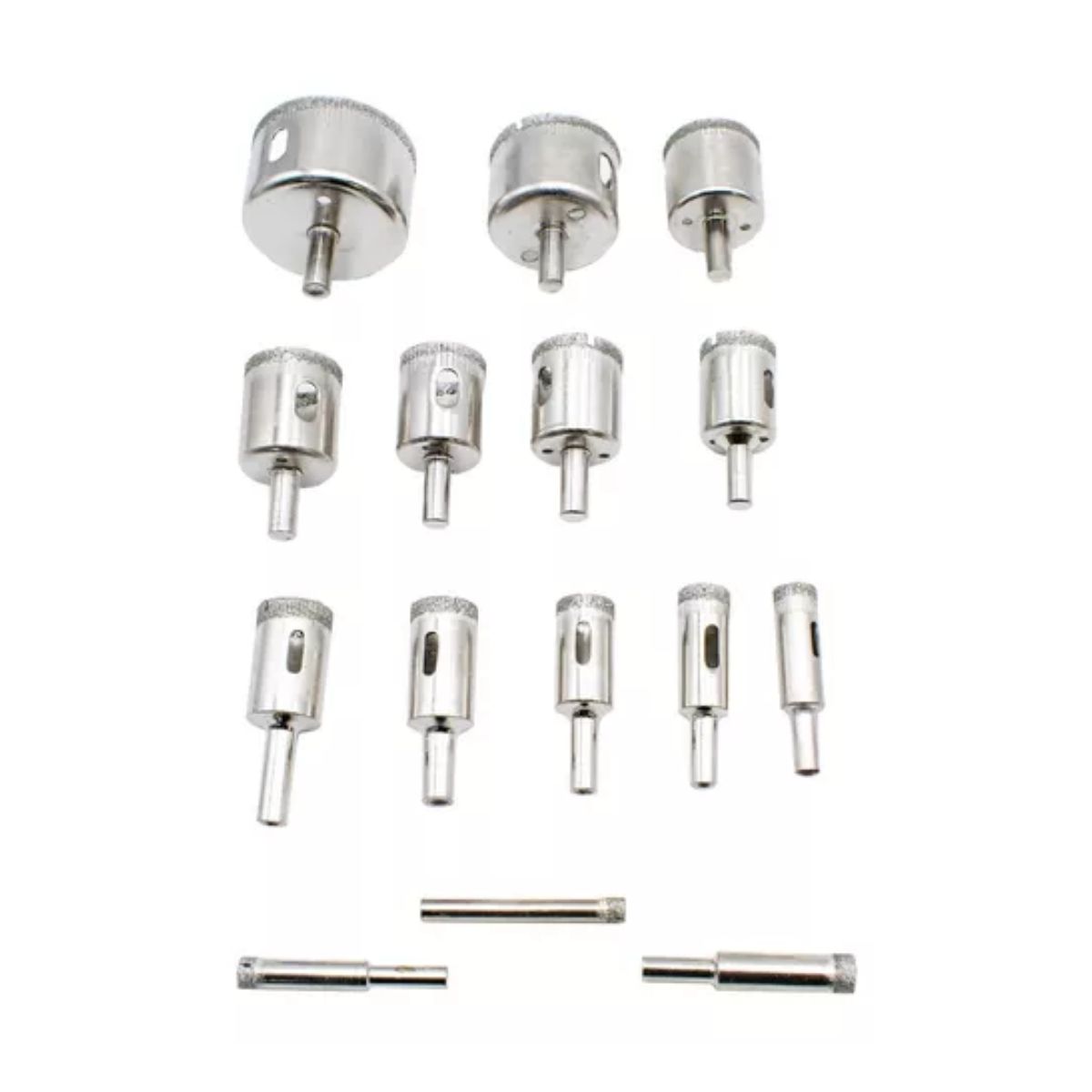 Juego De Brocas Diamantadas Y Broca Cerámica Para Vidrio 15 piezas