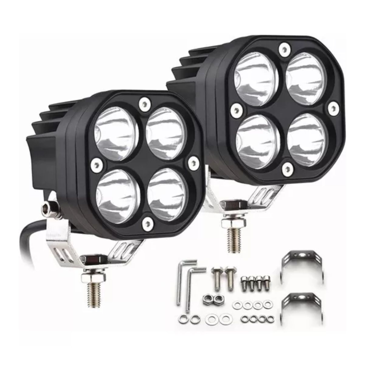 Faro Auxiliar Led Para Carro 40w Blanco 2 Piezas