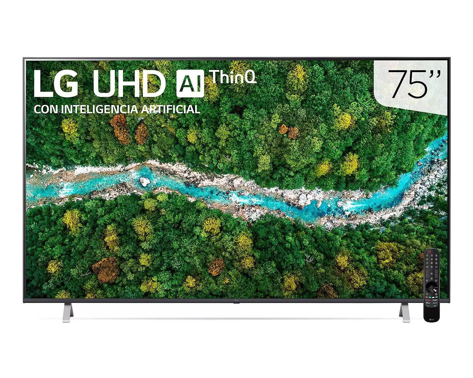 Pantalla LG LED 75UP7760PSB smart TV de 75 pulgadas 4K/UHD