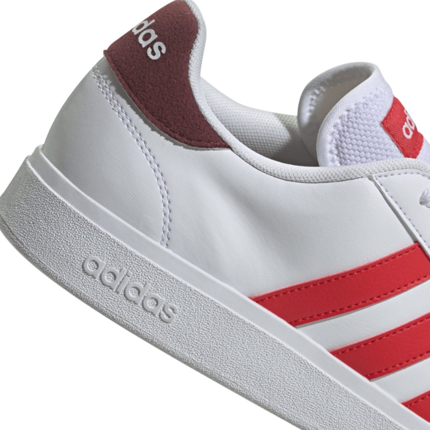 Tenis Casual Adidas Grand Court Base 2.0 Blanco/rojo de Hombre ID4453