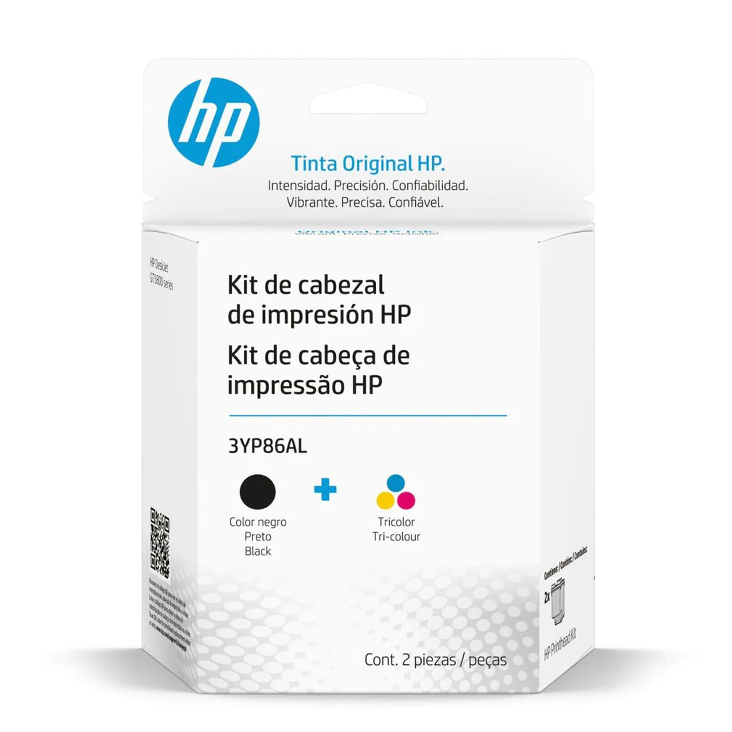 Kit Cabezal De Impresión Hp Negro+Tricolor 3YP86AL Para GT5810 GT5820 Ink Tank