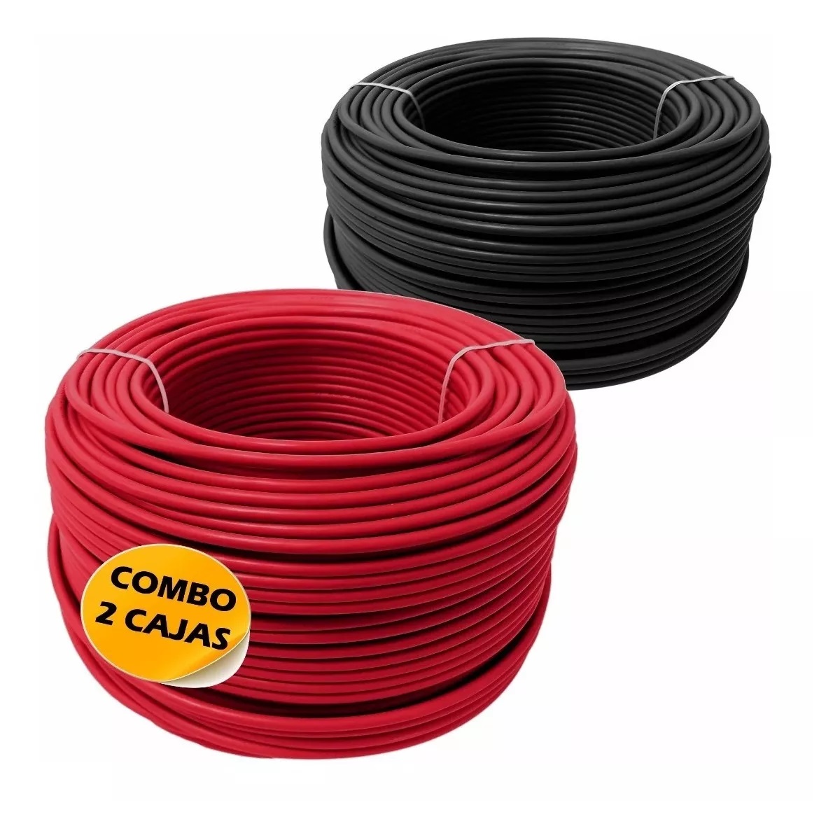 Set Dos Cajas Cable Calibre 12 Cada Una De 100m Negro/Rojo