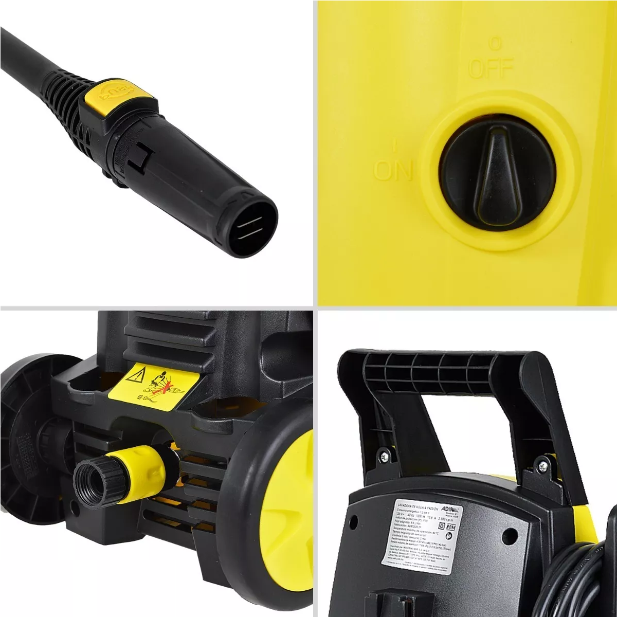 Hidrolavadora Eléctrica Alta Presión 2030 Psi Regulable