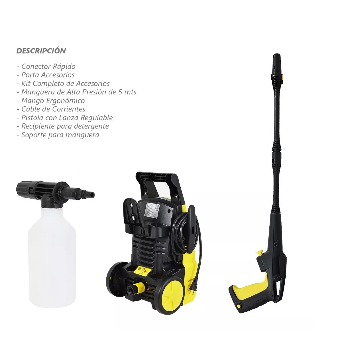 Hidrolavadora Eléctrica Alta Presión 2030 Psi Regulable