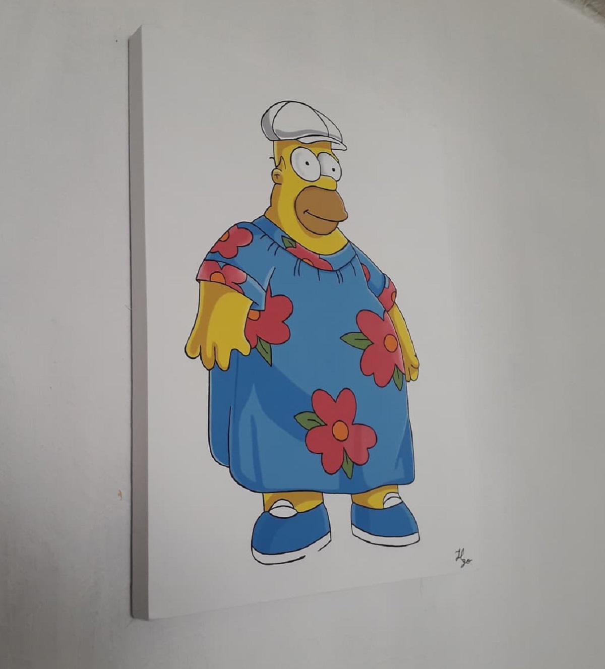 Cuadro decorativo pintado a mano Galería Oneris HOMERO GORDO 70X54