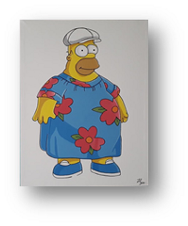 Cuadro decorativo pintado a mano Galería Oneris HOMERO GORDO 70X54