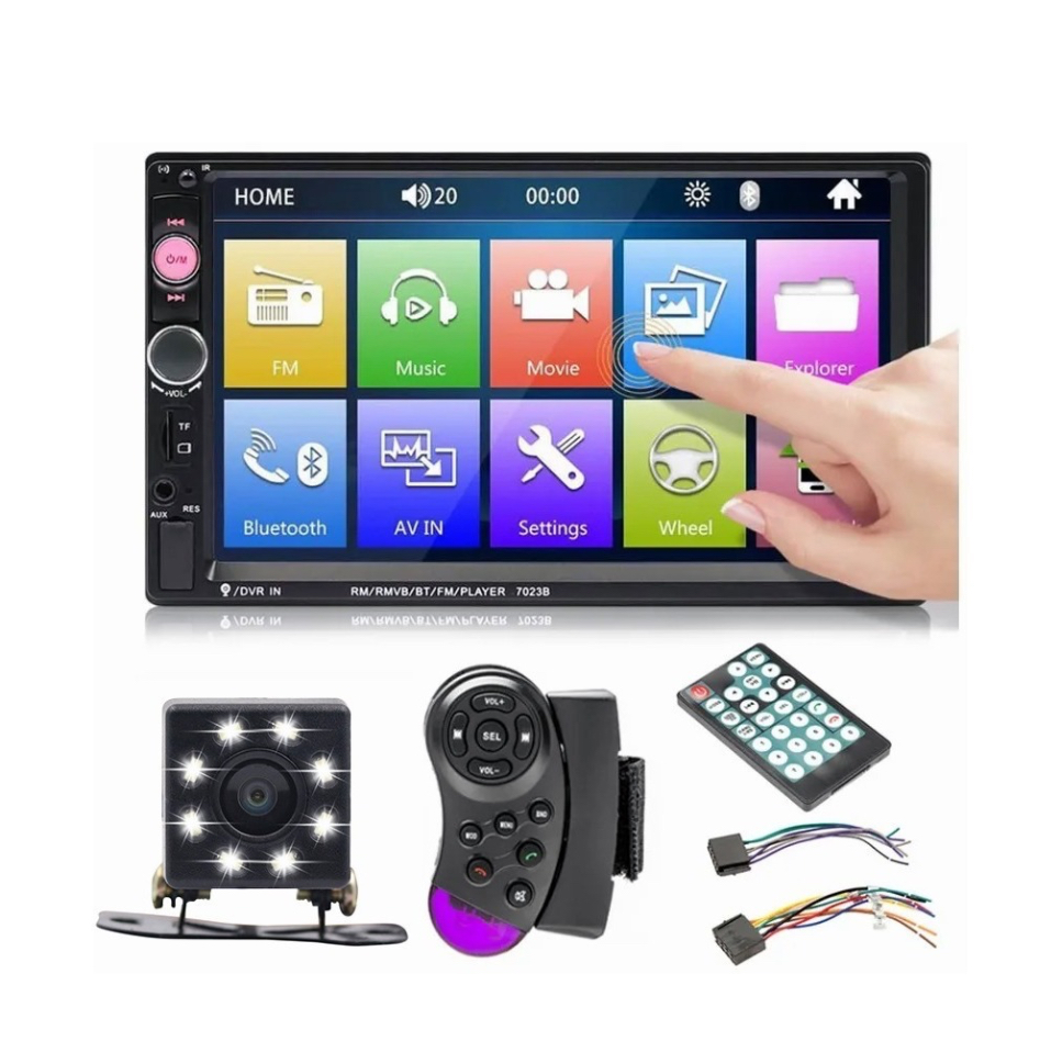 Autoestéreo 2 Din Mirrorlink Pantalla Táctil 7 Inch Y Cámara