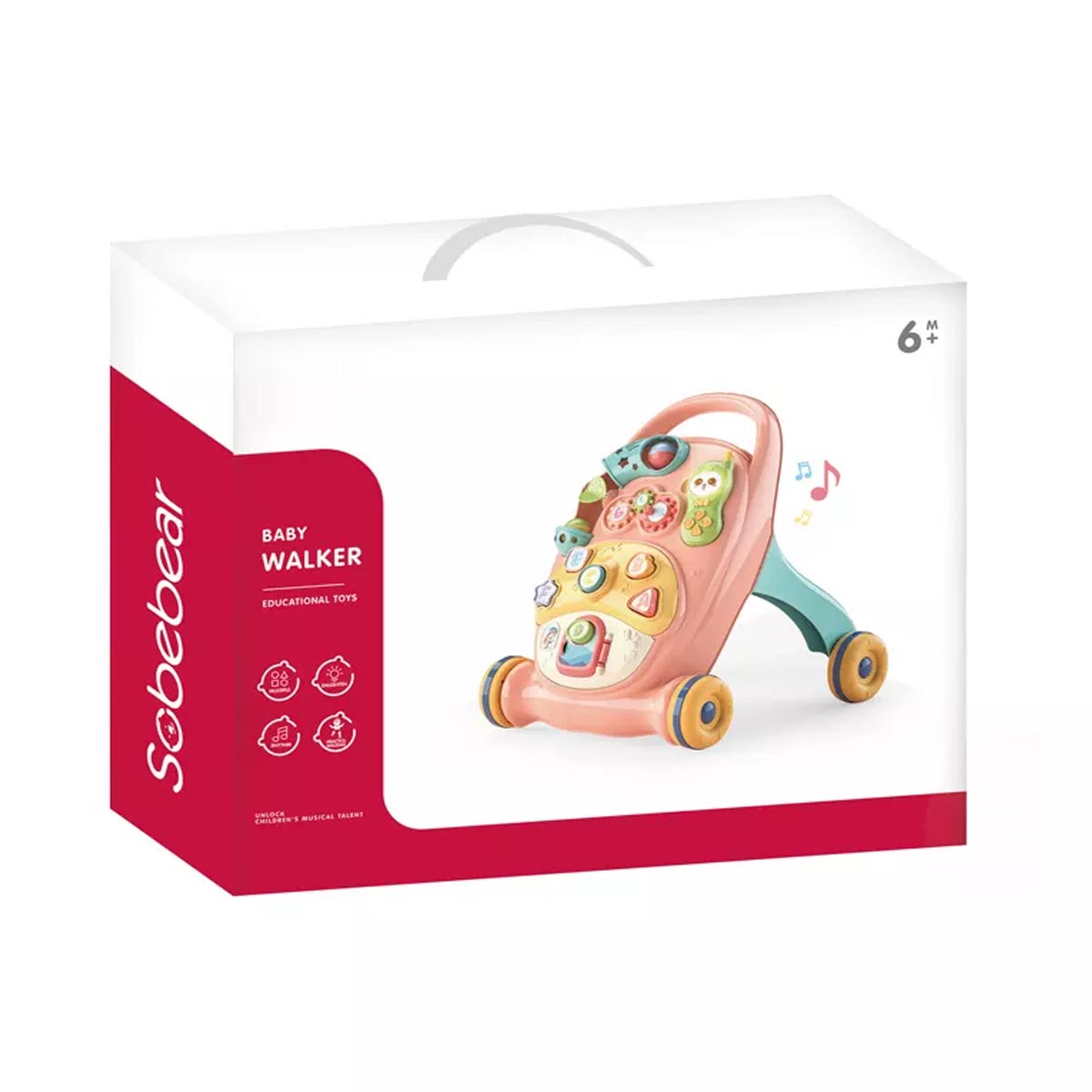 Andadera Caminadora Sobebear Musical Didactica Naranja