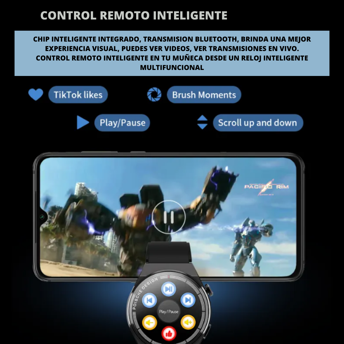 Reloj Inteligente Smartwatch Gt8 Max Con 2 Correas Color Negro