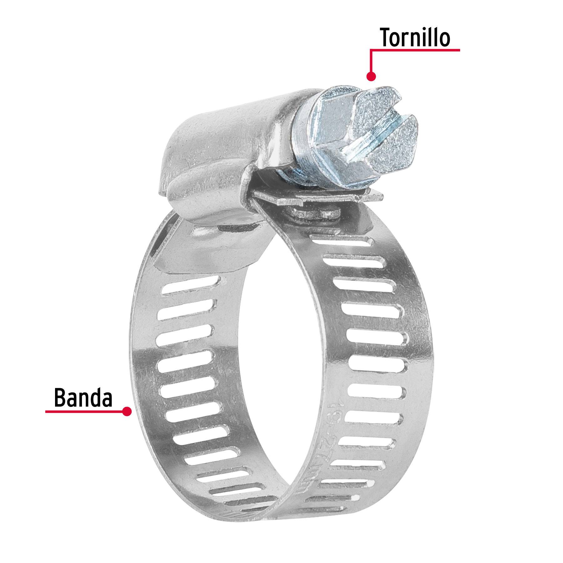 BOLSA C/2 ABRAZADERAS SIN FIN # 10, 3/4 - 1-1/16", TRUPER 10013