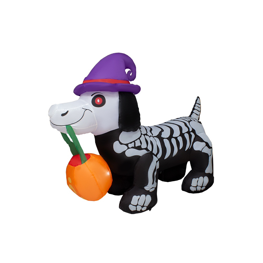 Inflables De Halloween en Forma de Perro 1.50cm, Grande con Luces LED