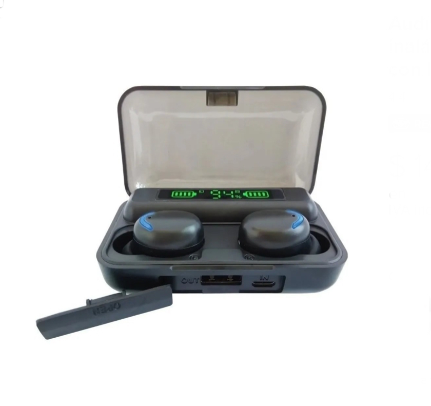 Audífonos in-ear gamer inalámbricos Bluetooth F9-5 negro