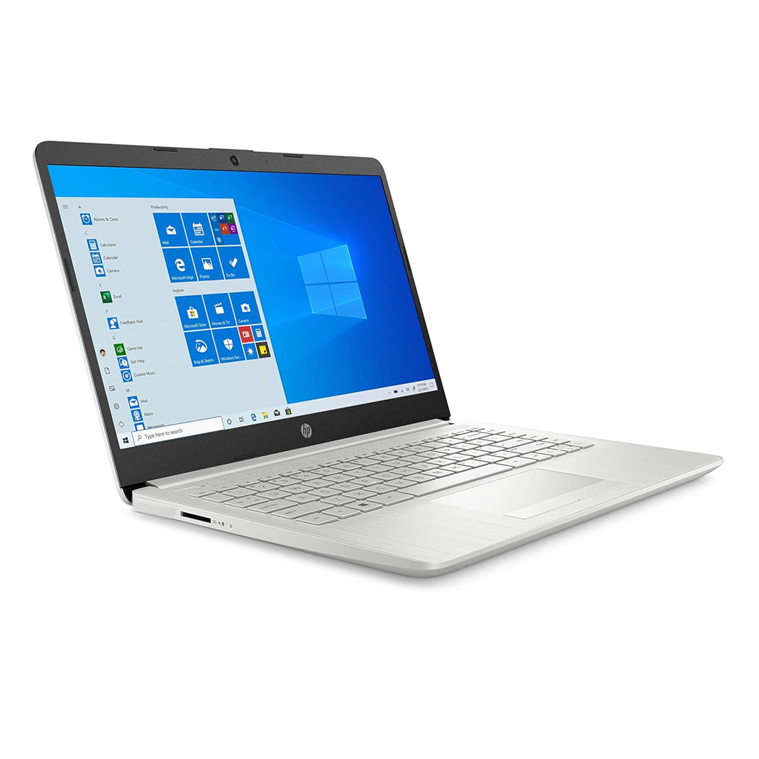 Laptop HP 14-DQ0518LA 14'' HD Intel celeron N4120 Ram 4GB Disco SSD 128GB Windows 11 - Plata