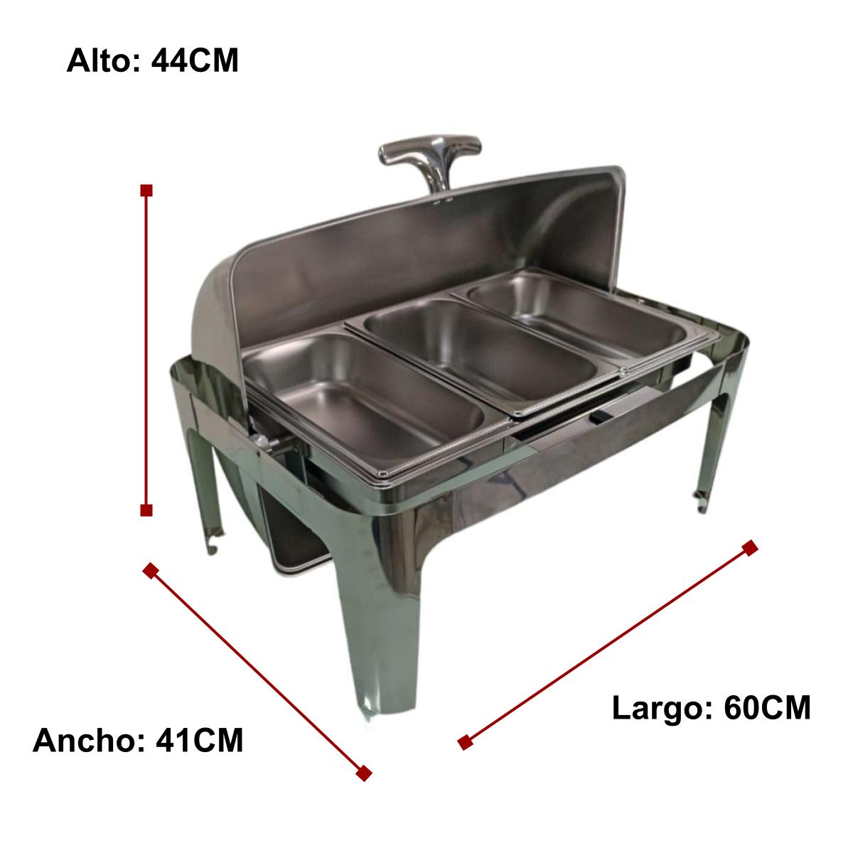 Chafer Hotelera Buffet Acero inoxidable Tercio SHORBULL