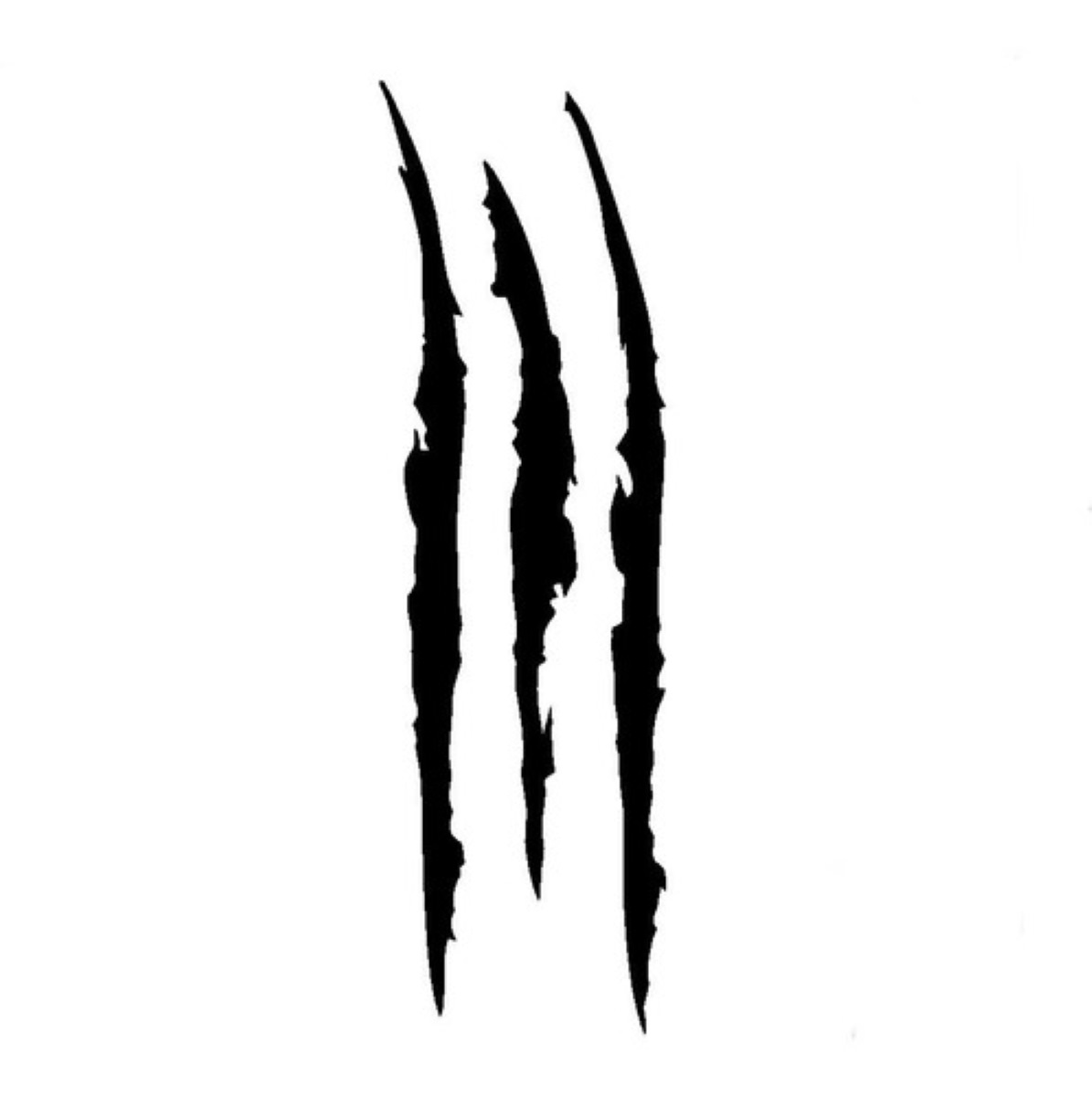 Calcomania Arañazo Garra Animal Agresivo Faro Universal Auto Negro