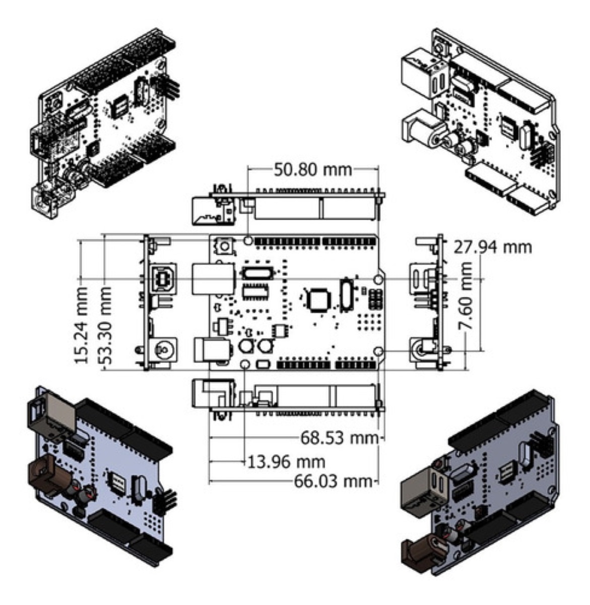 Uno R3 Smd Tecneu Con Cable Usb Compatible Con Ide Arduino