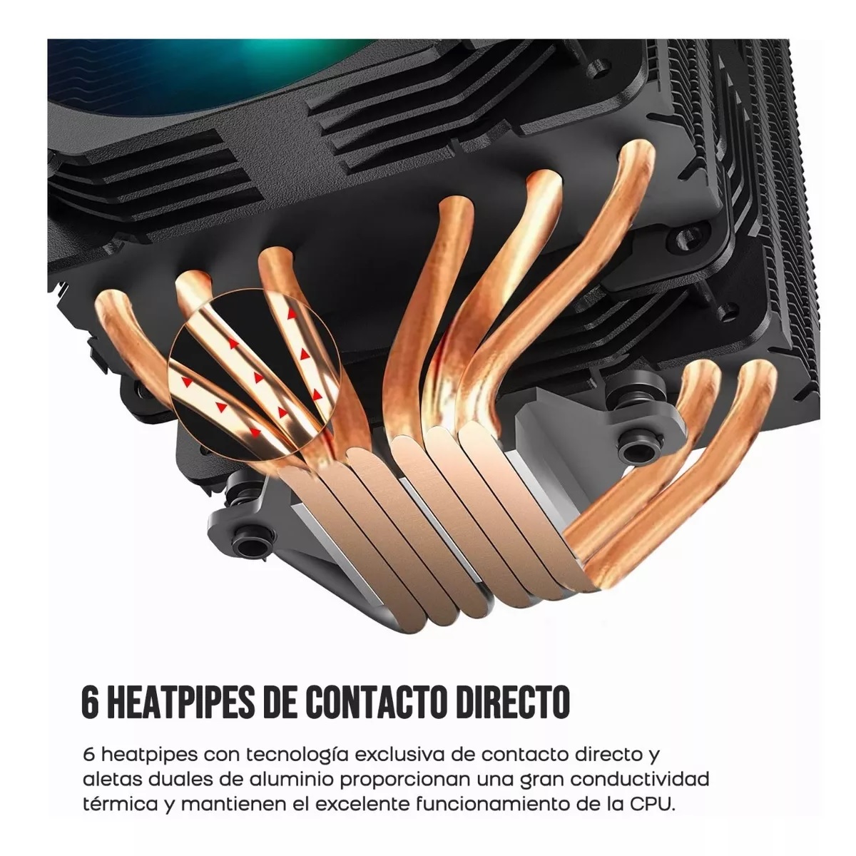 Radiador Pc Ventilador 6 Tubos