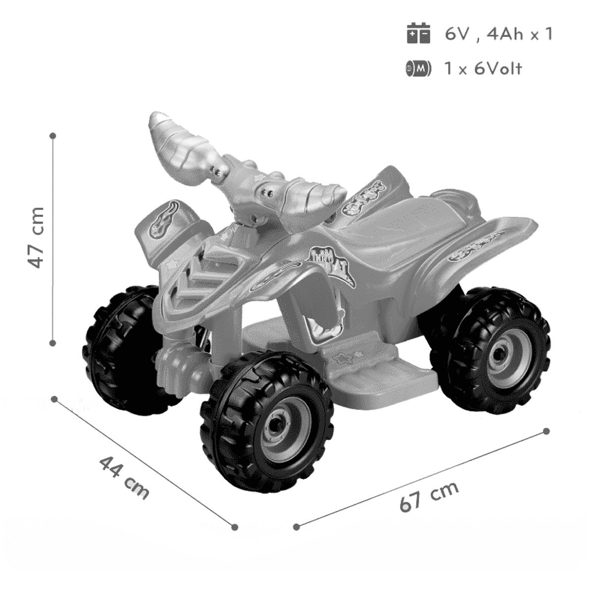 Montable Cuatrimoto Moto Electrica My Toy Mini Taurus 5605 Rosa