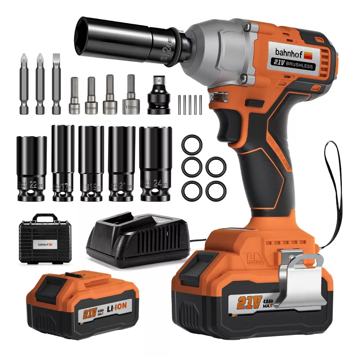 Kit Llave De Impacto Pistola Inalámbrico Motor Sin Escobillas