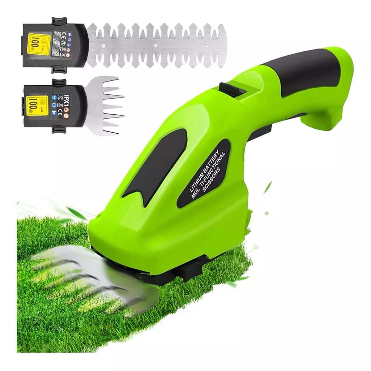 Mini Cortasetos Eléctrico Inalámbrico 2 En1 Cortadora Cesped