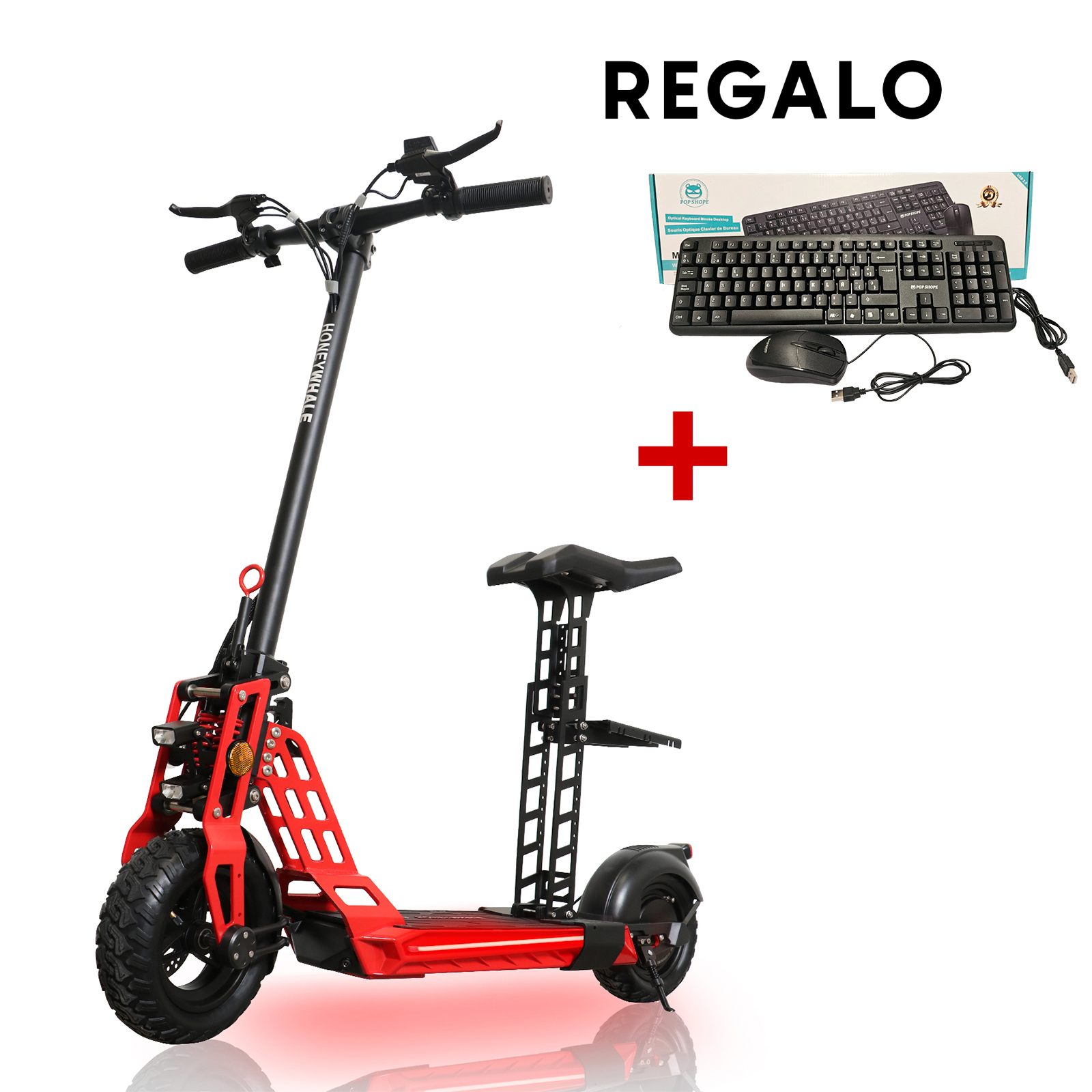 Scooter Eléctrico Honey Whale X1 Rojo