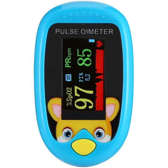 Oxímetro para dedos de niños MXOKB-001-14 1Pza Azul Rango de Medición ...