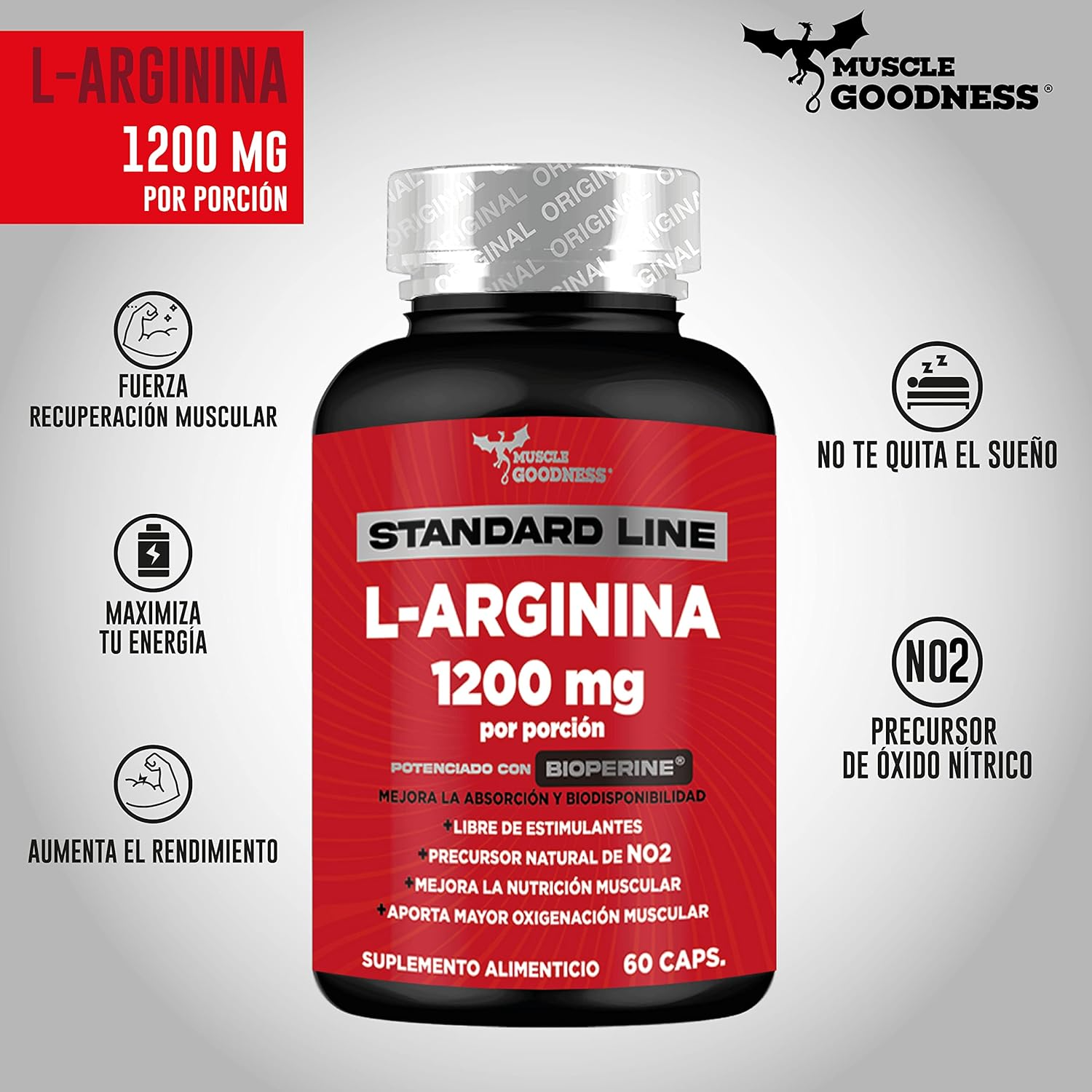 Arginina Standard 60 cápsulas