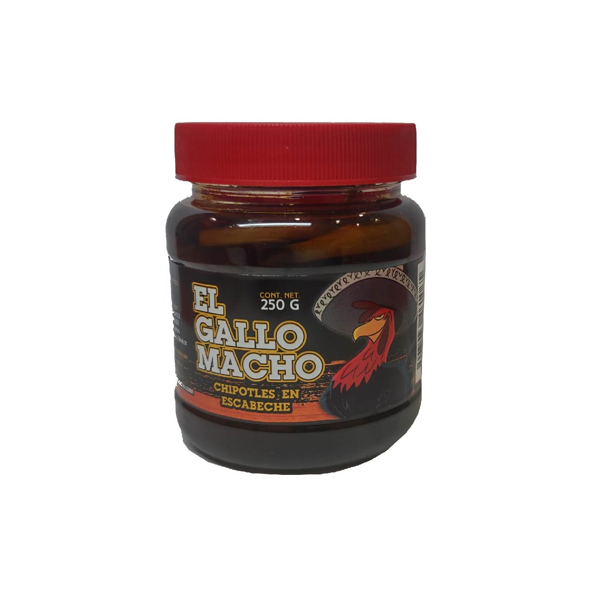 El Gallo Macho Chiles chipotles en escabeche 250grs