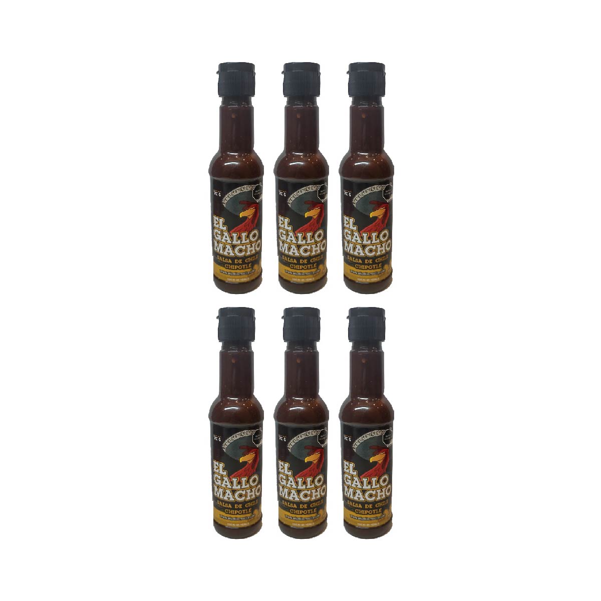 El Gallo Macho Sixpack Salsa de chile chipotle 170grs
