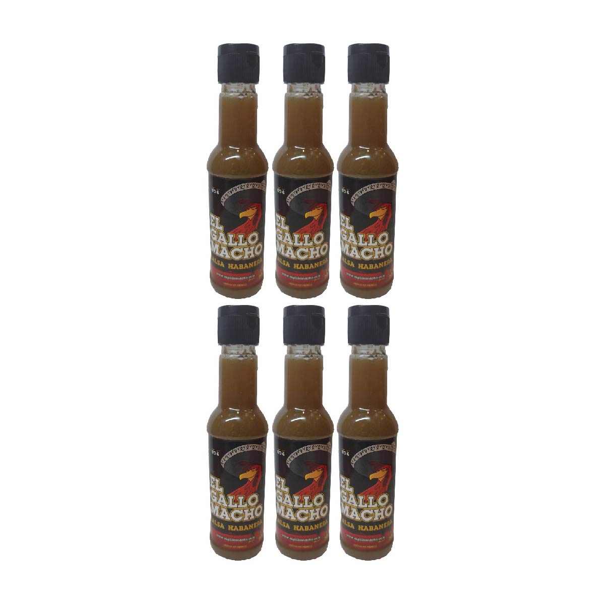 El Gallo Macho Sixpack Salsa habanera 170grs