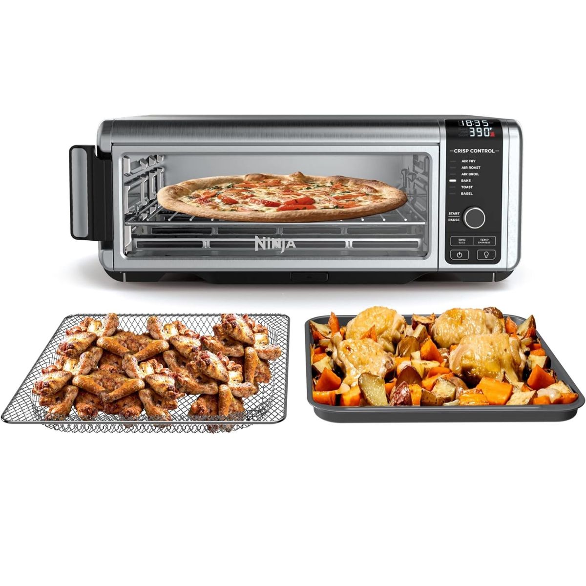 Ninja Foodi Horno Digital Negro Y Plata 1800 Vatios Sp100