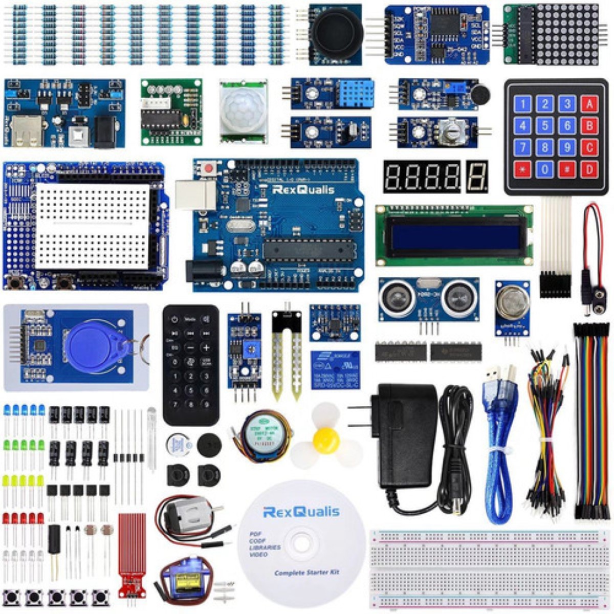 Completo Kit Compatible C/ Arduino Uno Con Español Tutorial