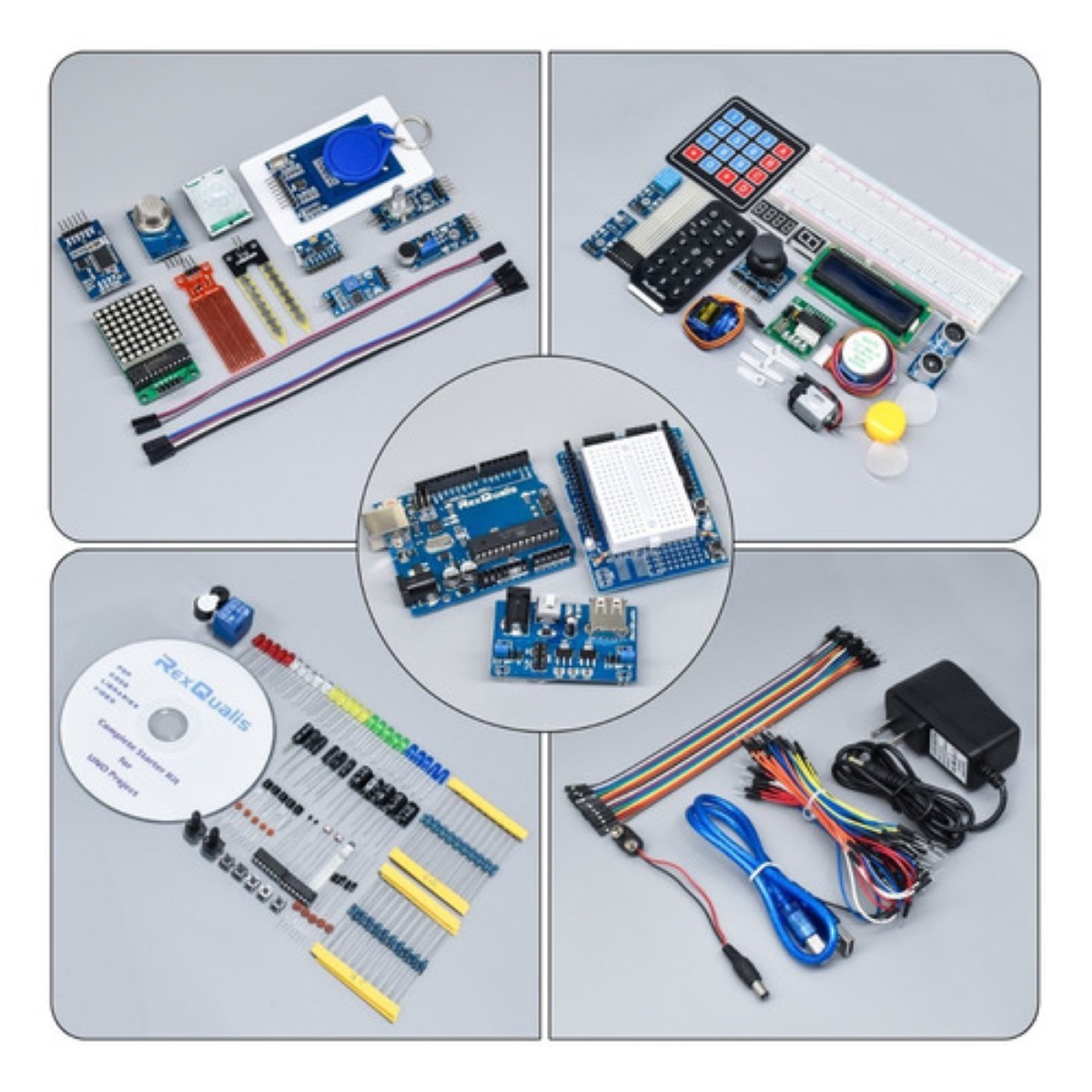 Completo Kit Compatible C/ Arduino Uno Con Español Tutorial