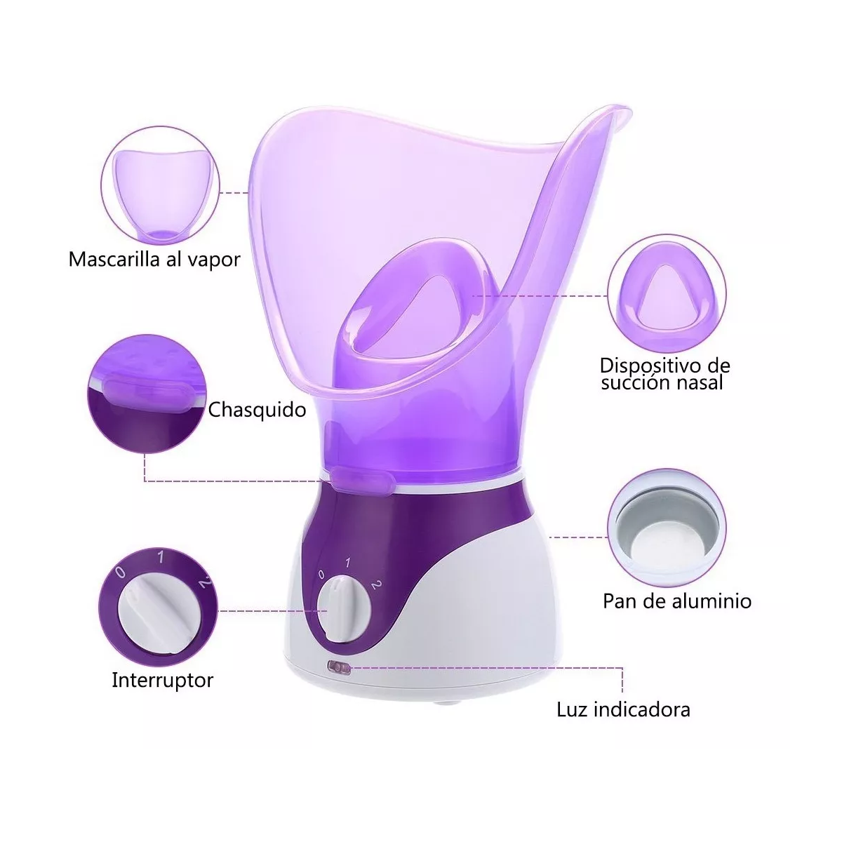 Humidificador Vaporizador Facial Nano Iones D/vapor Caliente