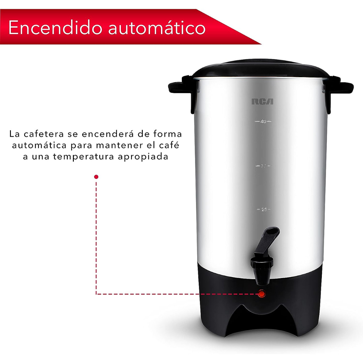 Cafetera Eléctrica RCA Goteo Jarra de Cristal RC-CAF1 Negra